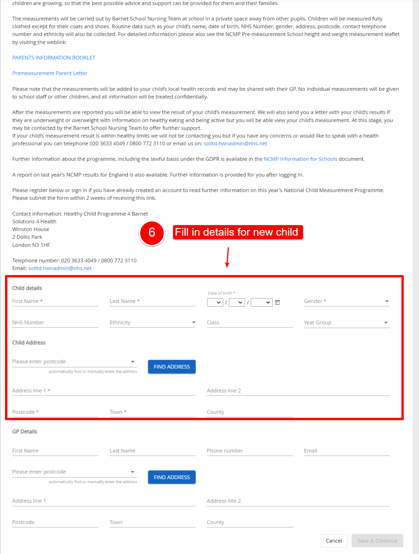 How to add another child in the parent portal